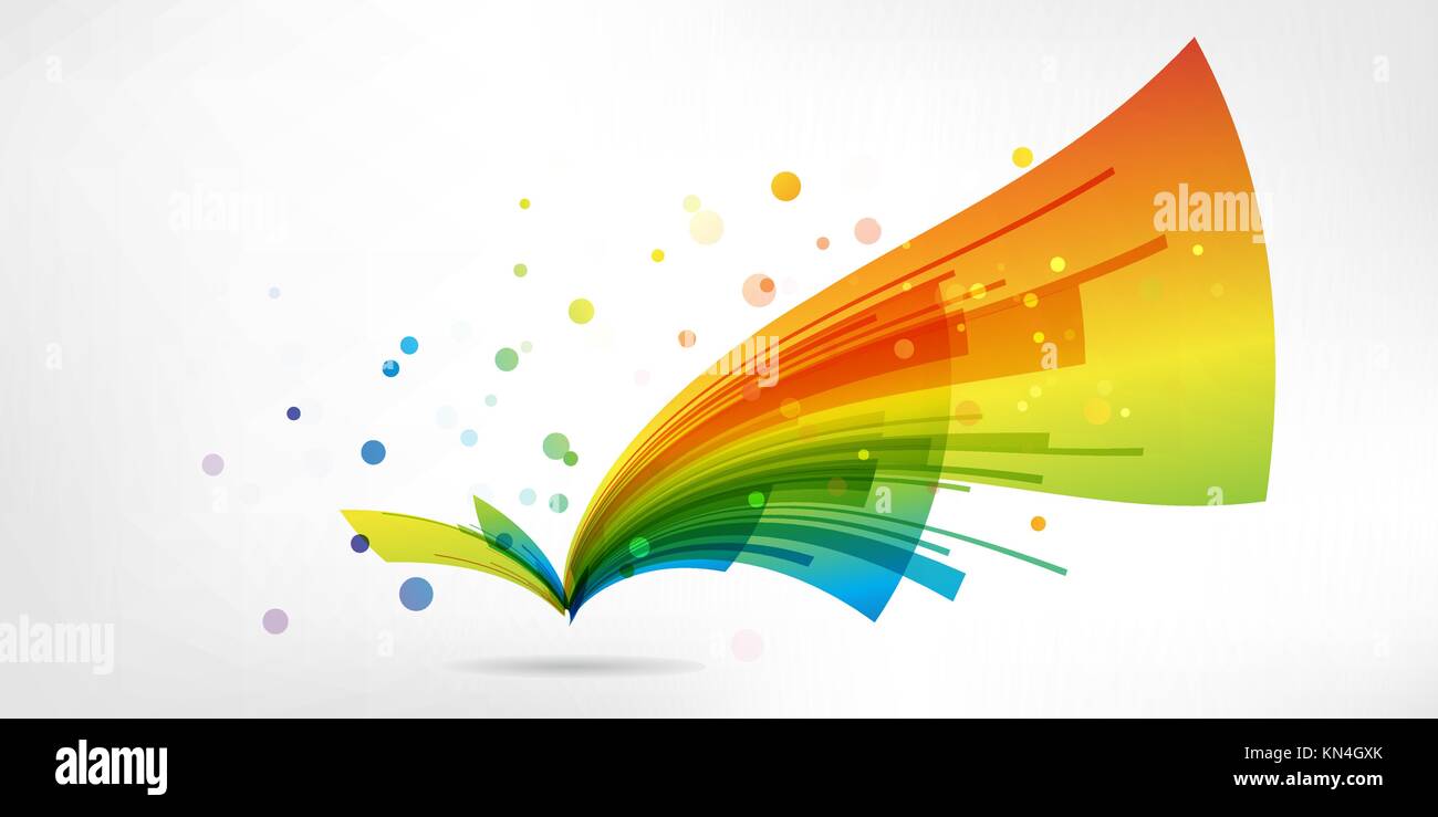 Colorful abstract flowing element on white background Stock Vector ...