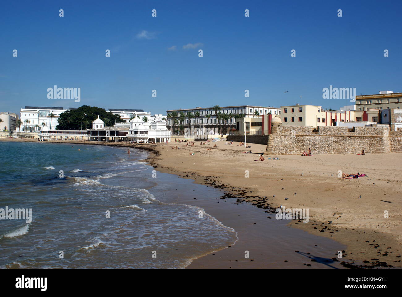 La Caleta beach, Cadiz, Spain Stock Photo - Alamy