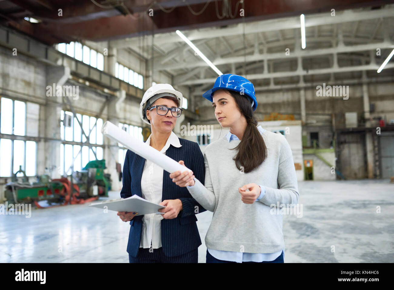 Inspection at Modern Plant Stock Photo - Alamy