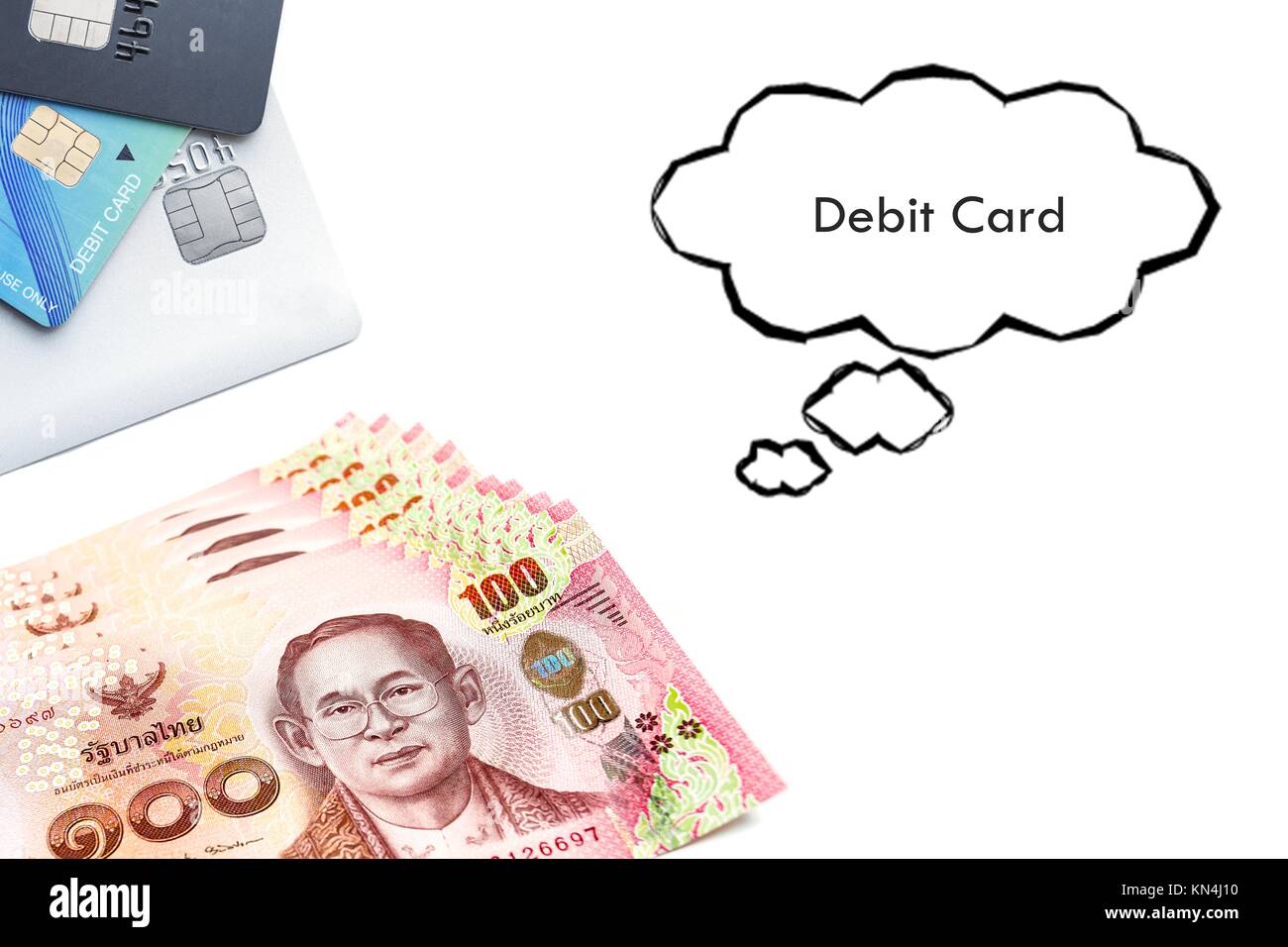 Abstract background Debit Card on white background with text Stock ...