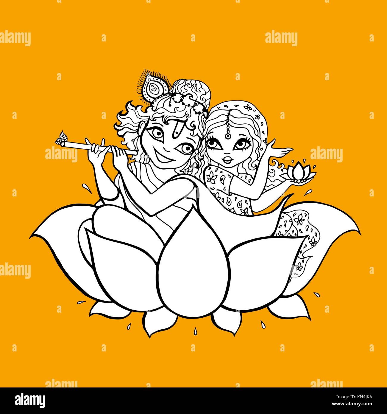 Radha, Krishna. Hindu God Stock Vector Image & Art - Alamy
