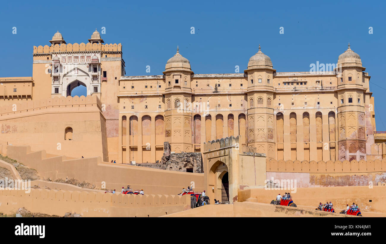 Aerial view amber fort jaipur hi-res stock photography and images - Alamy