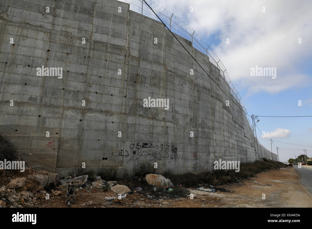 Israeli security wall or barrier in the occupied territories of the ...