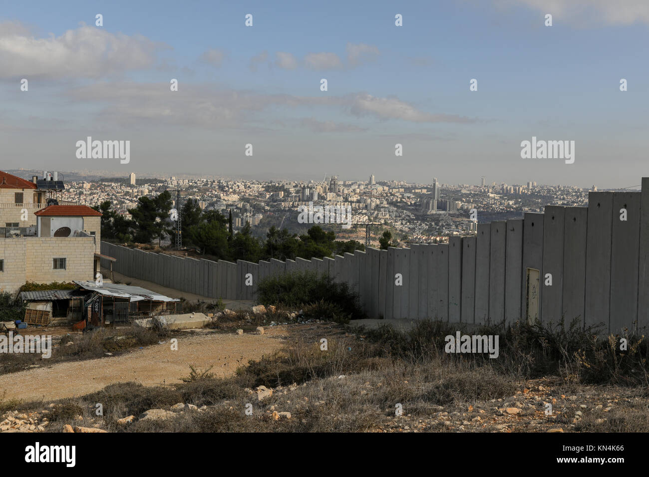 Israeli security wall or barrier in the occupied territories of the ...