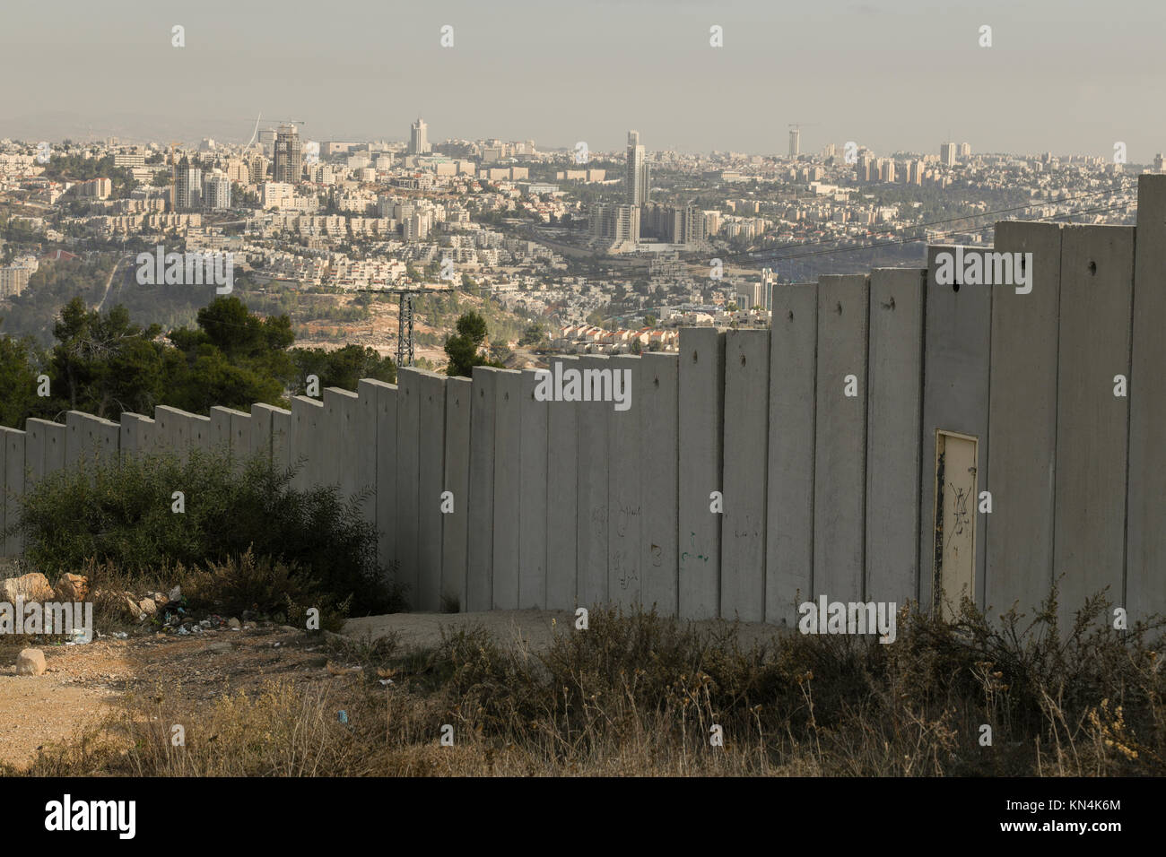 Israeli security wall or barrier in the occupied territories of the ...