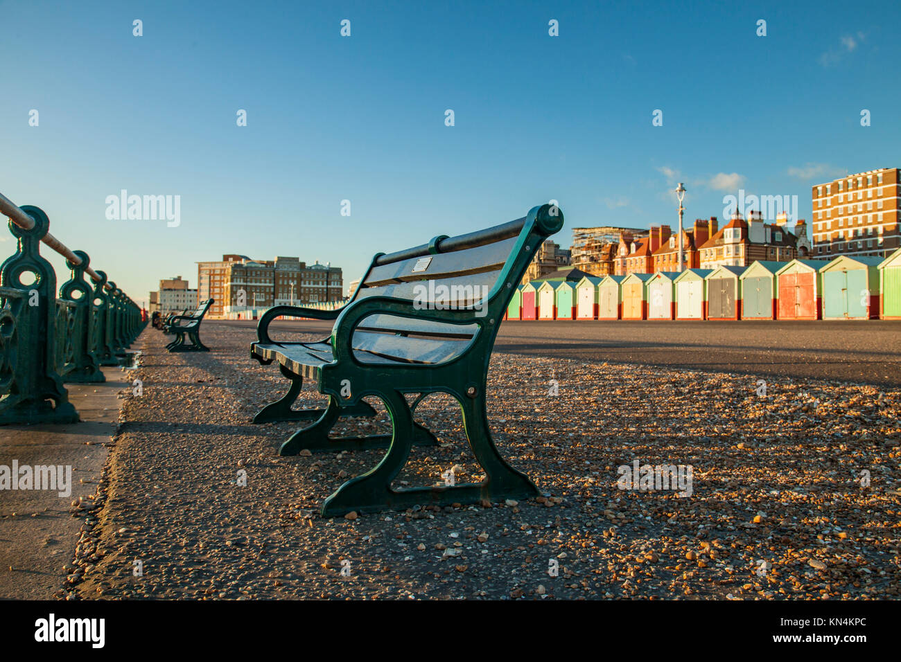 Brighton seafront bench hi-res stock photography and images - Alamy