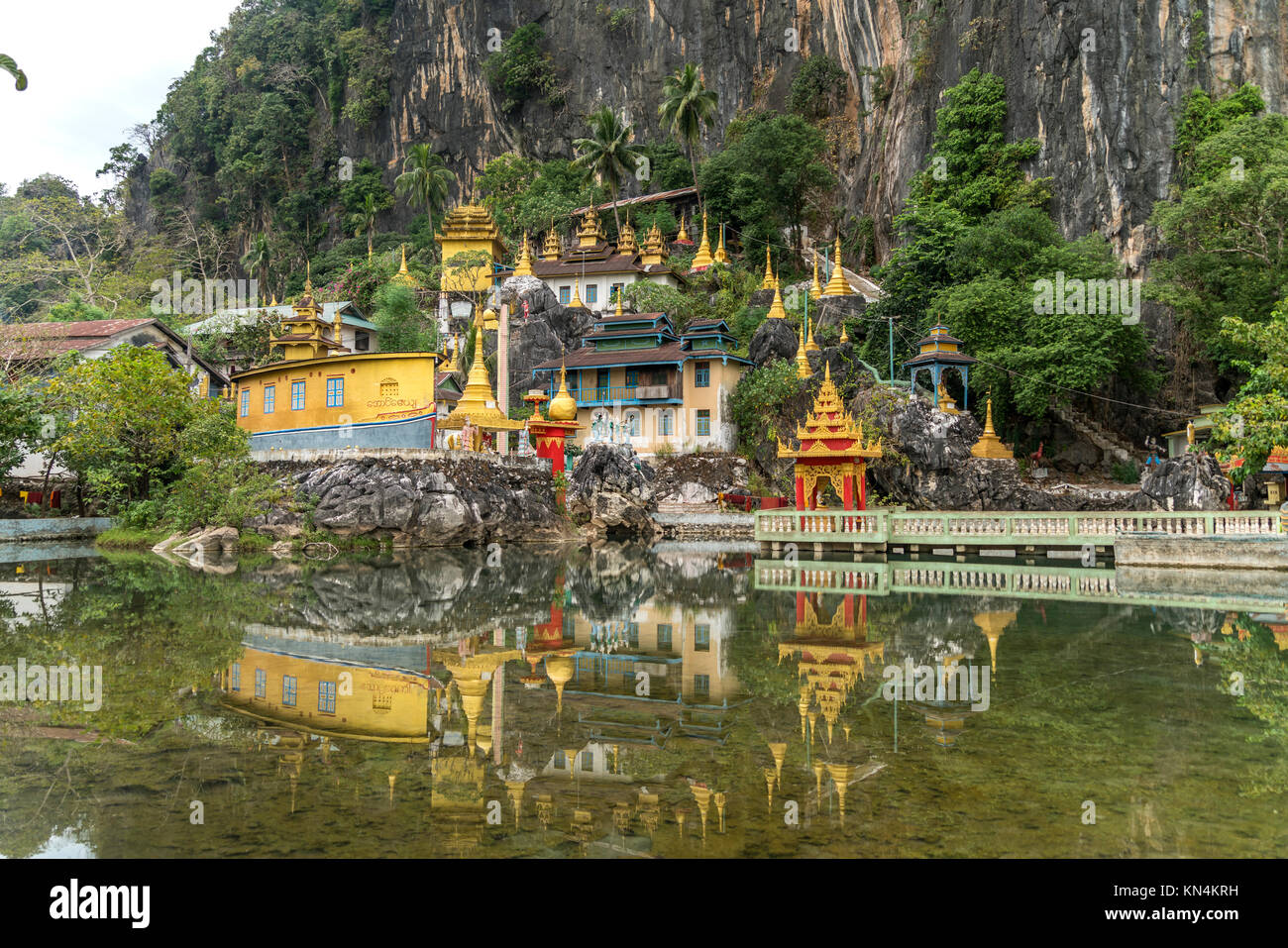 Bayin Nyi Cave Temple, near Hpa-an, Myanmar Stock Photo - Alamy