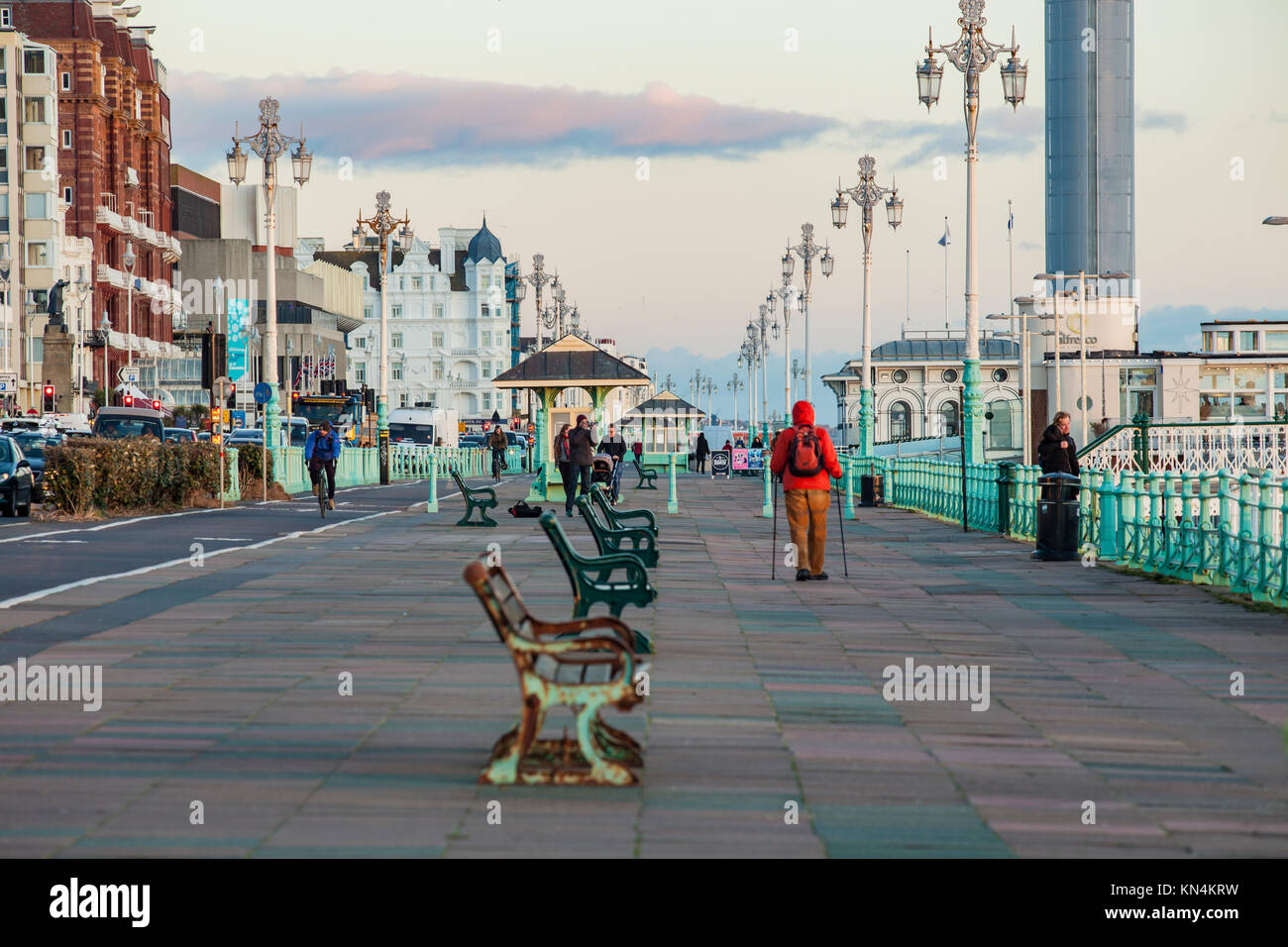 Brighton seafront and promenade hi-res stock photography and images - Alamy