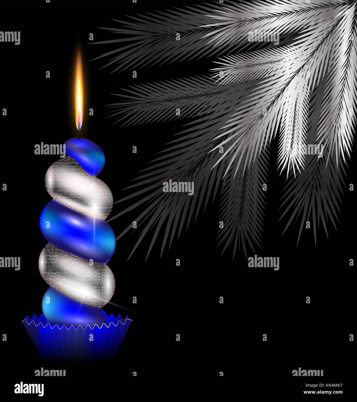 Candle red needles Stock Vector Images - Alamy