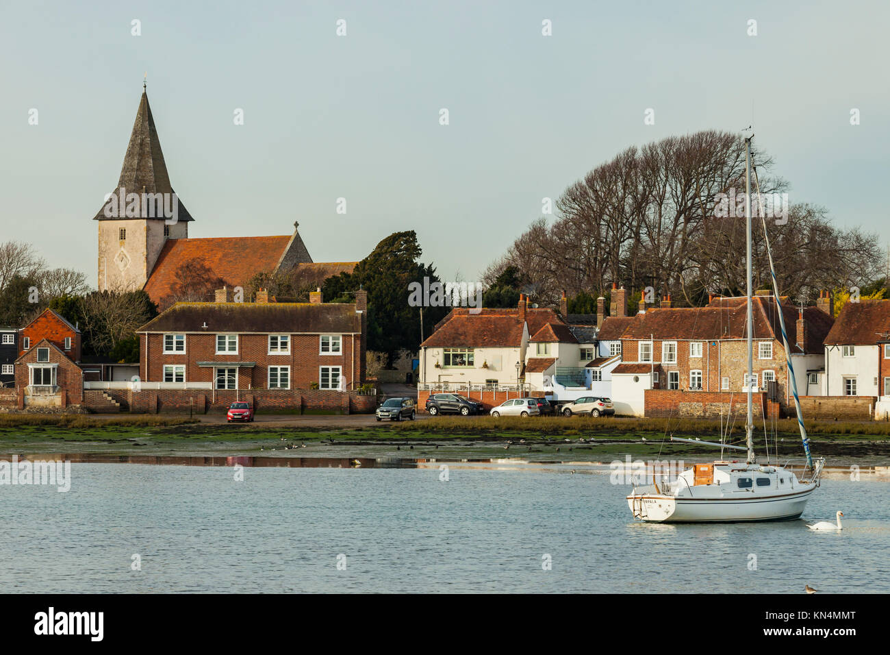 Winter afternoon at Bosham Harbour, West Sussex, England Stock Photo ...