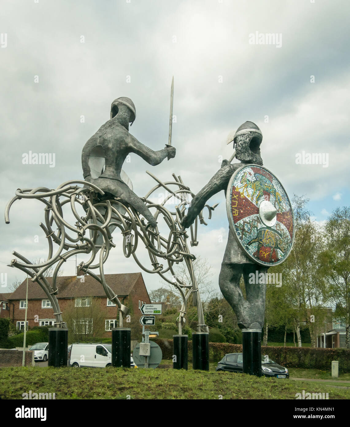 Norman and saxon warriors memorial hi-res stock photography and images ...