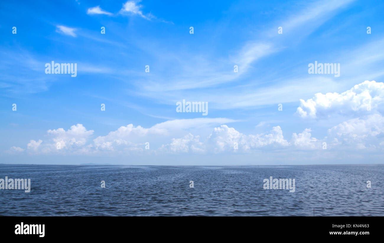 blue sky and cloud over the sea background Stock Photo - Alamy