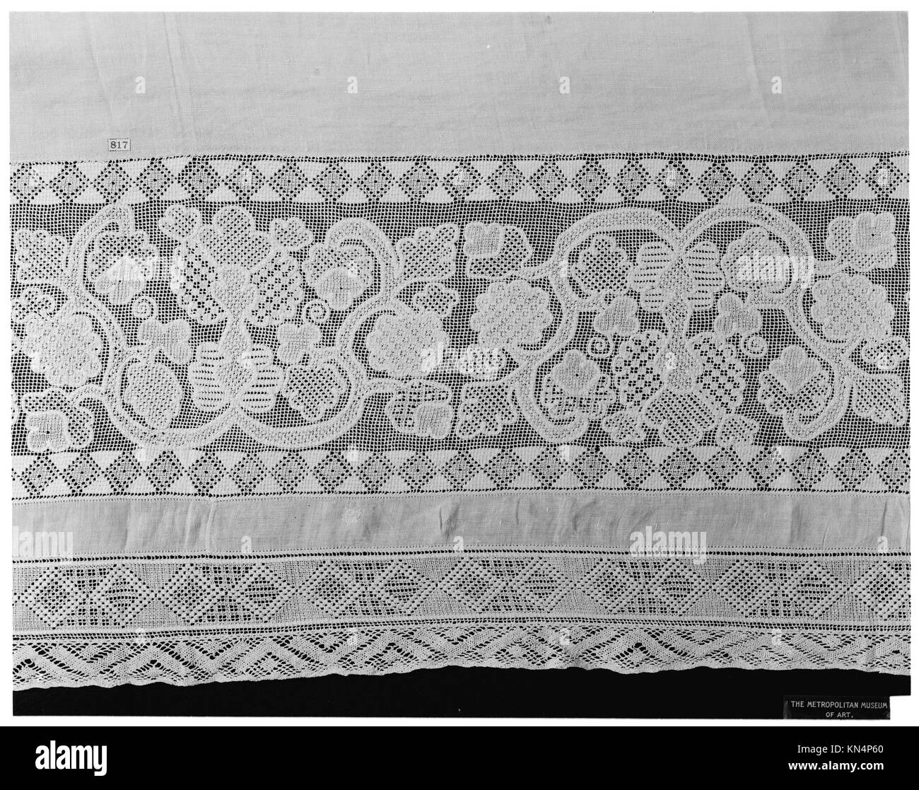 This border textile, part of a larger historical piece, features ...