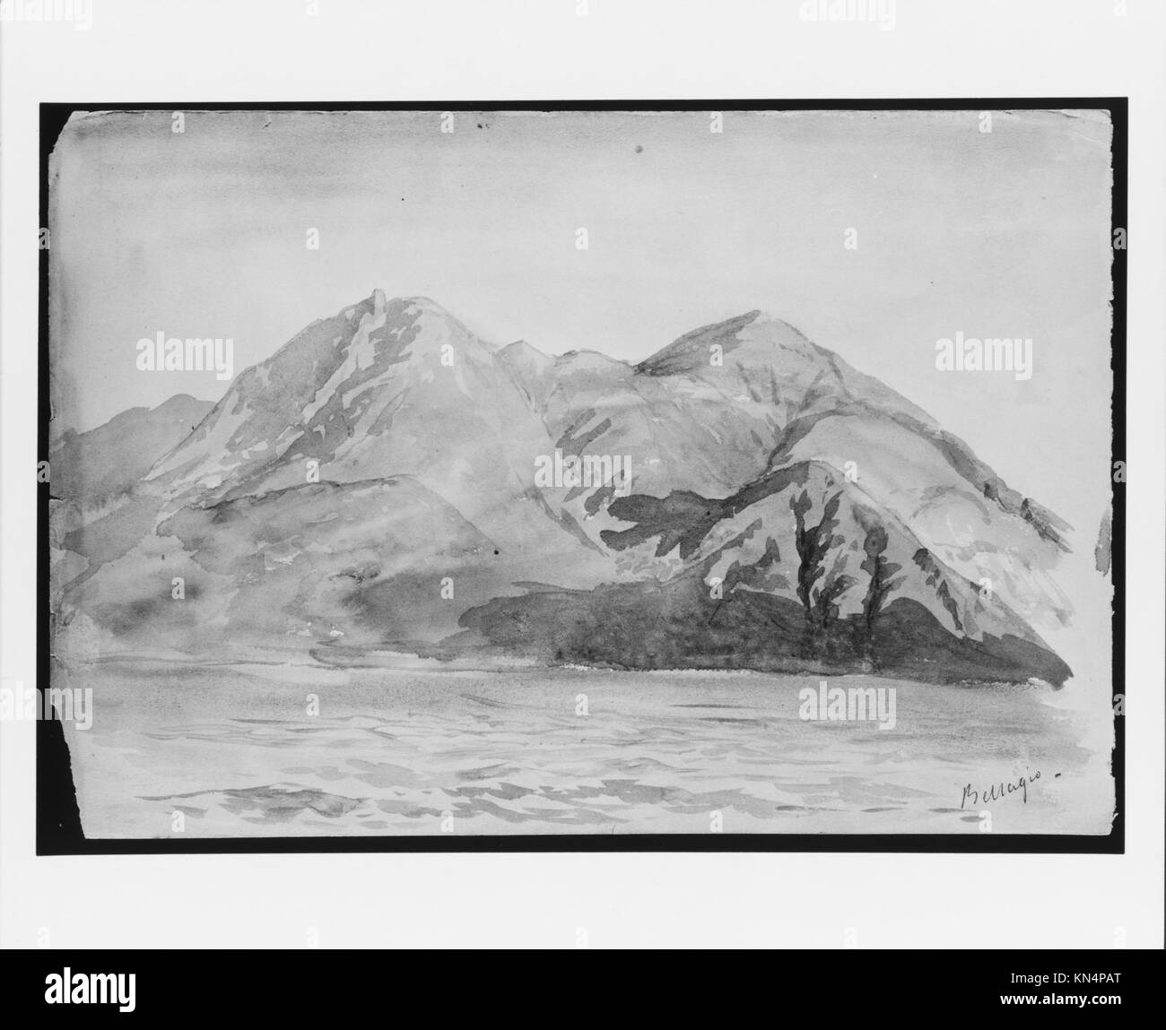 A 1869 Switzerland sketchbook drawing depicts Bellagio on Lake Como ...