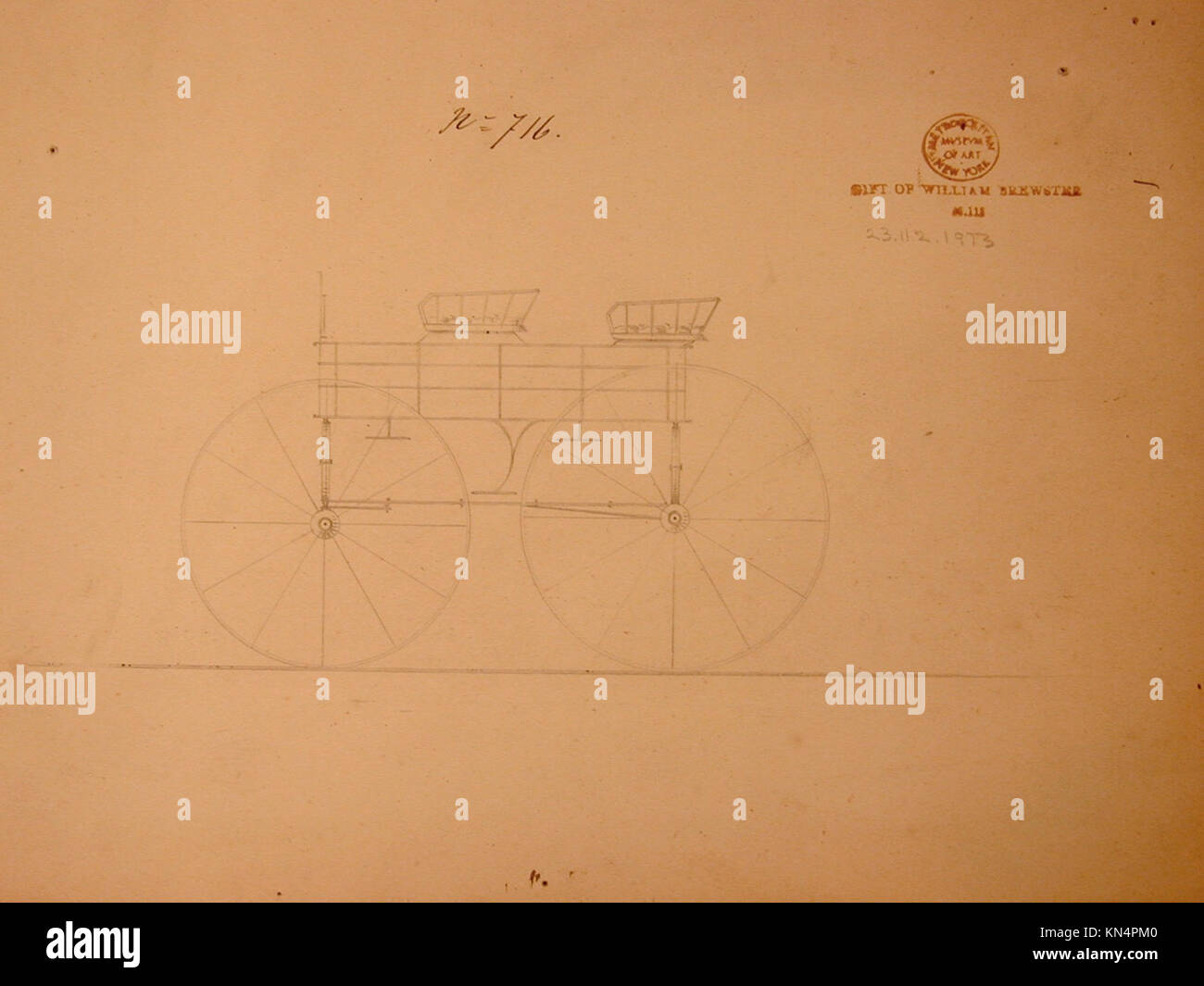 This design for a four-seat square box wagon, created by Brewster & Co ...