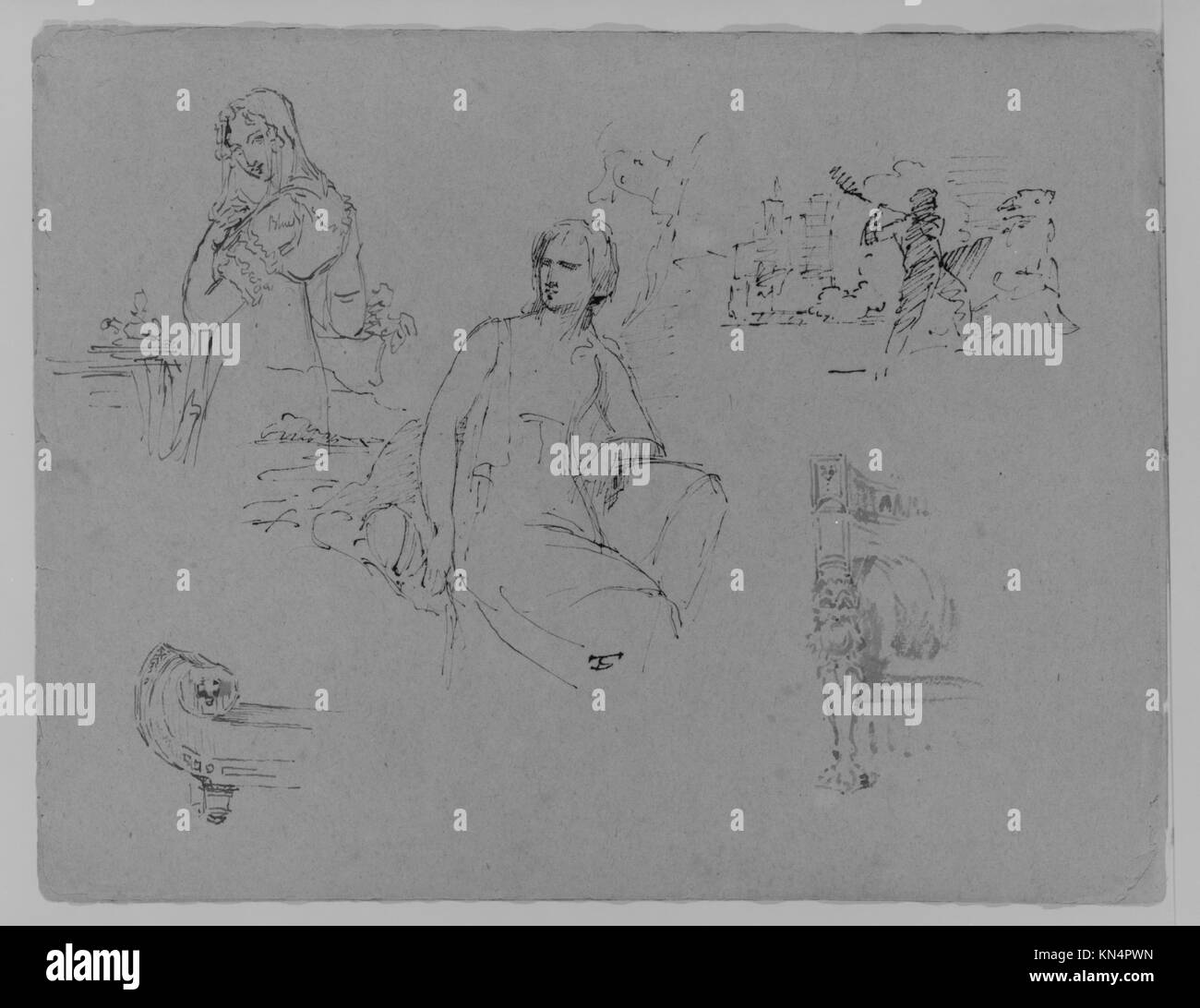 A sketch from a collection housed at The Metropolitan Museum of Art ...