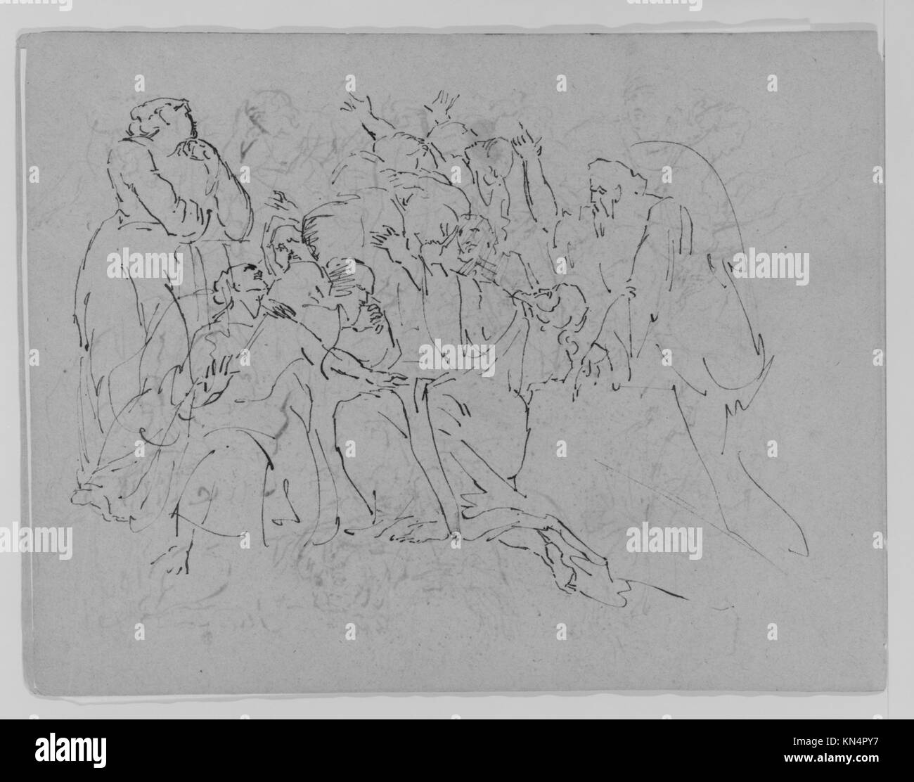 This sketch from an artist's sketchbook represents a study or ...