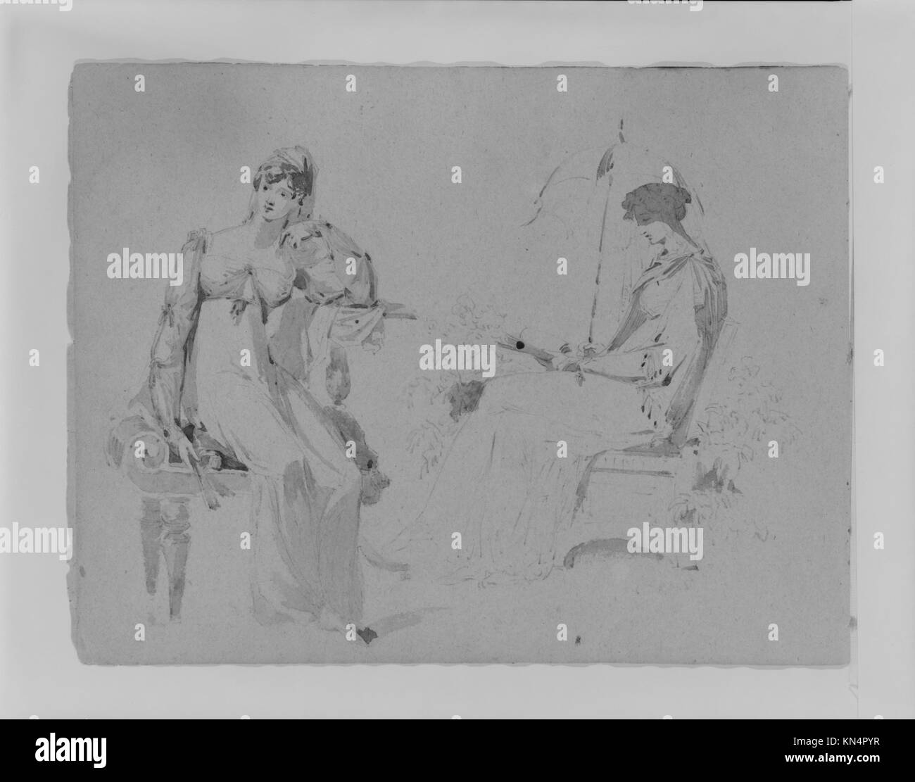 This sketch from a sketchbook captures a moment of artistic inspiration ...