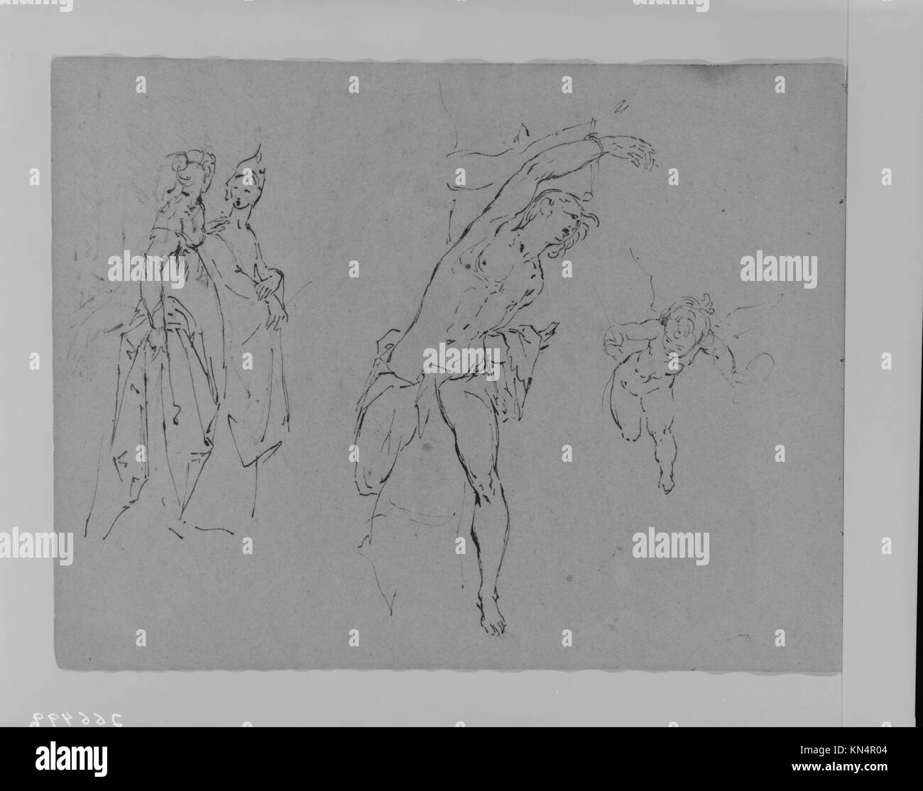A collection of sketches from the Metropolitan Museum of Art showing ...