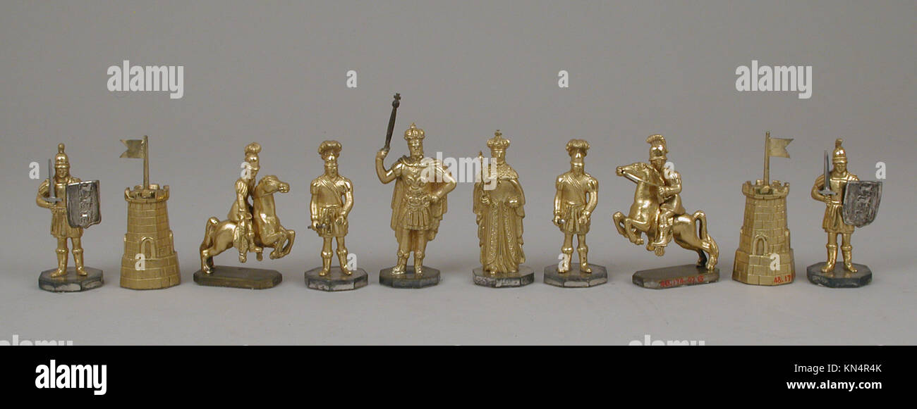 This set of 32 chessmen and a board is part of the MET collection ...