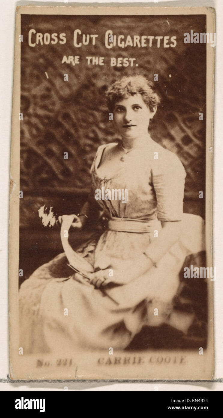 This albumen photograph from the 1880s features actress Carrie Coote ...
