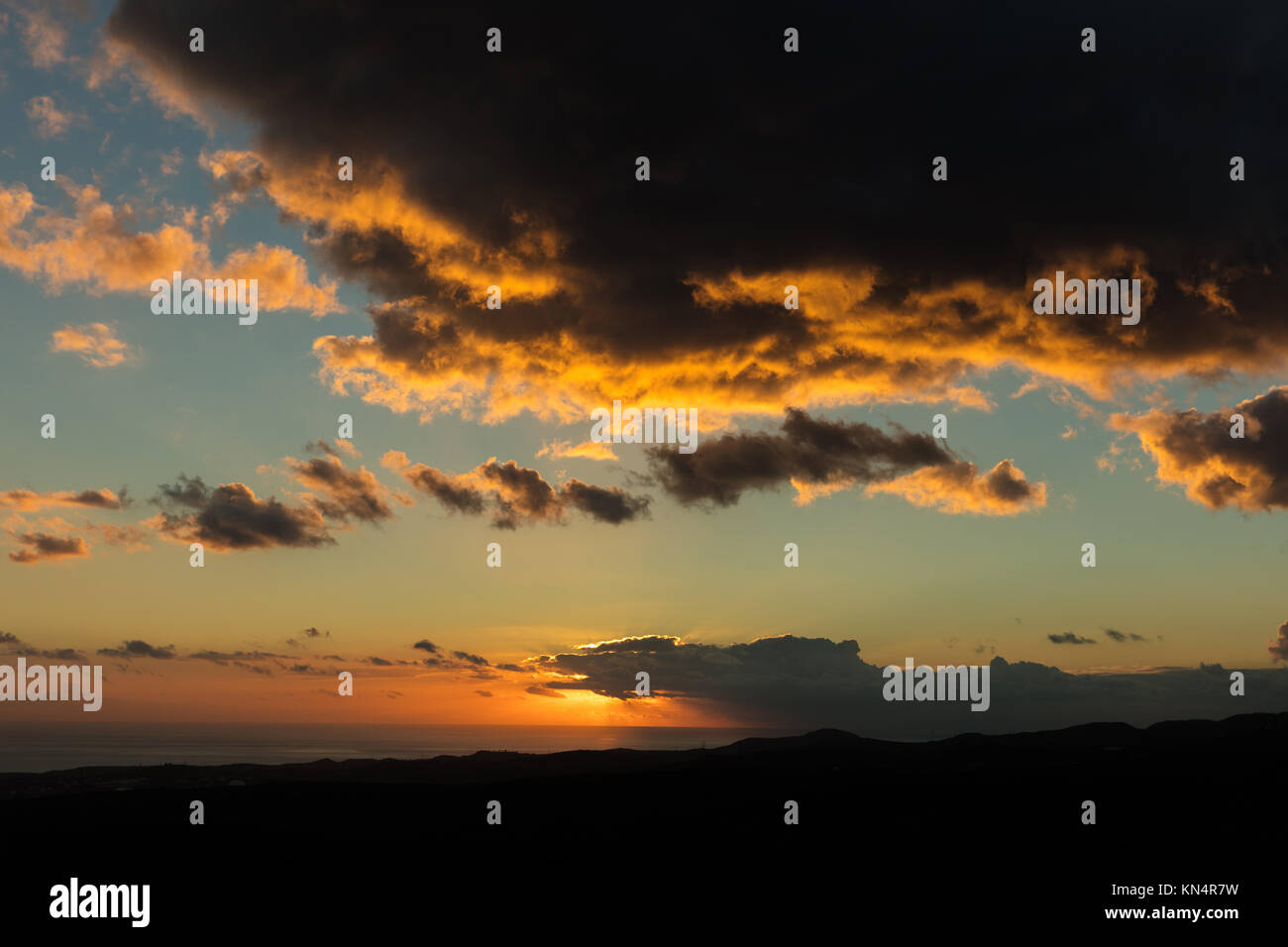 Dramatic sunset with clouds and sky Stock Photo - Alamy