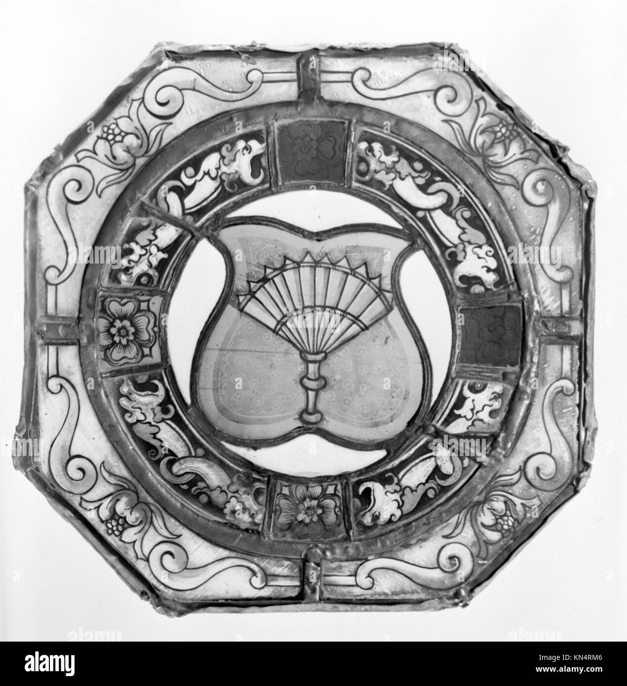 This armorial panel features a heraldic design, often used in coats of ...