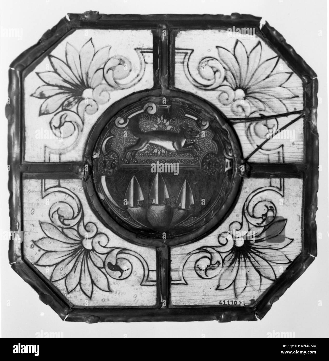 An armorial panel from the MET collection, featuring heraldic symbols ...
