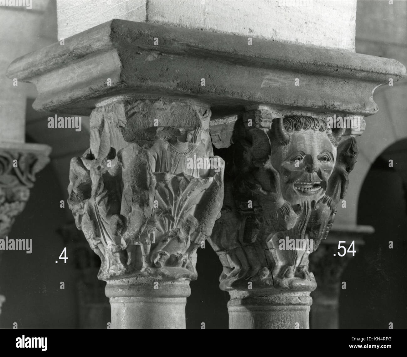 This architectural fragment, labeled 'Capital,' represents a detailed ...