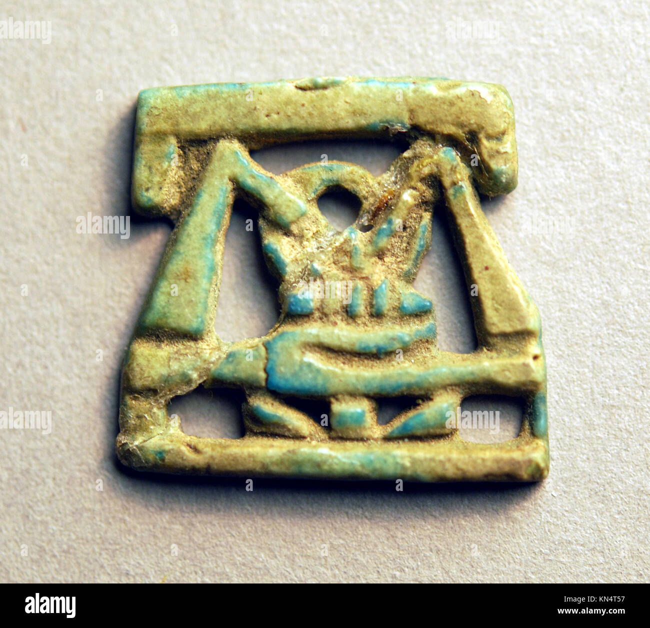 This hieroglyphic amulet, cataloged as MET 26.7.1094, features detailed ...