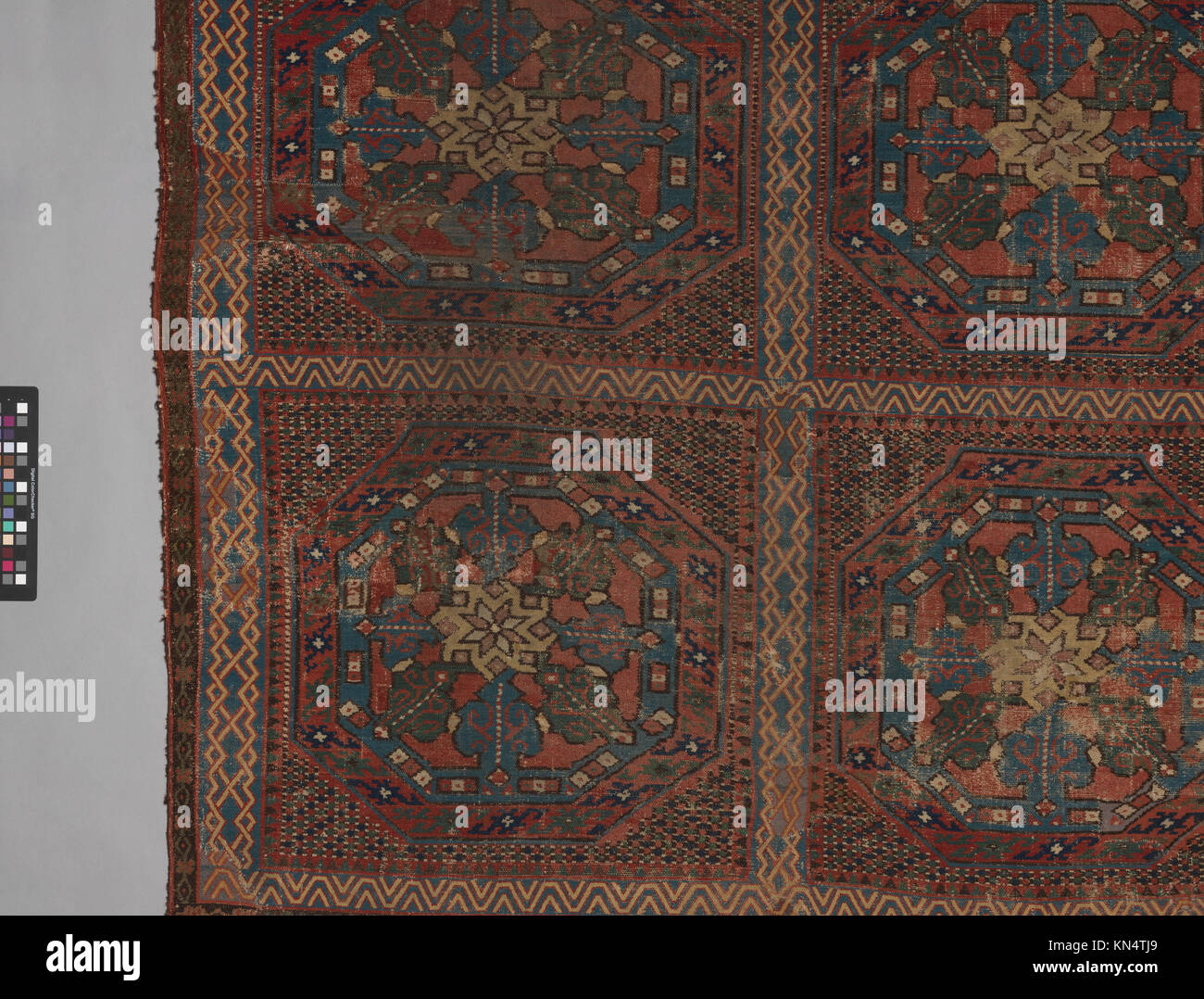 This carpet from the MET collection features intricate weaving and ...