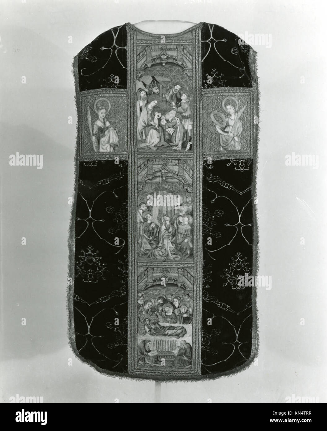 A chasuble, an ornate liturgical vestment, typically worn by clergy ...
