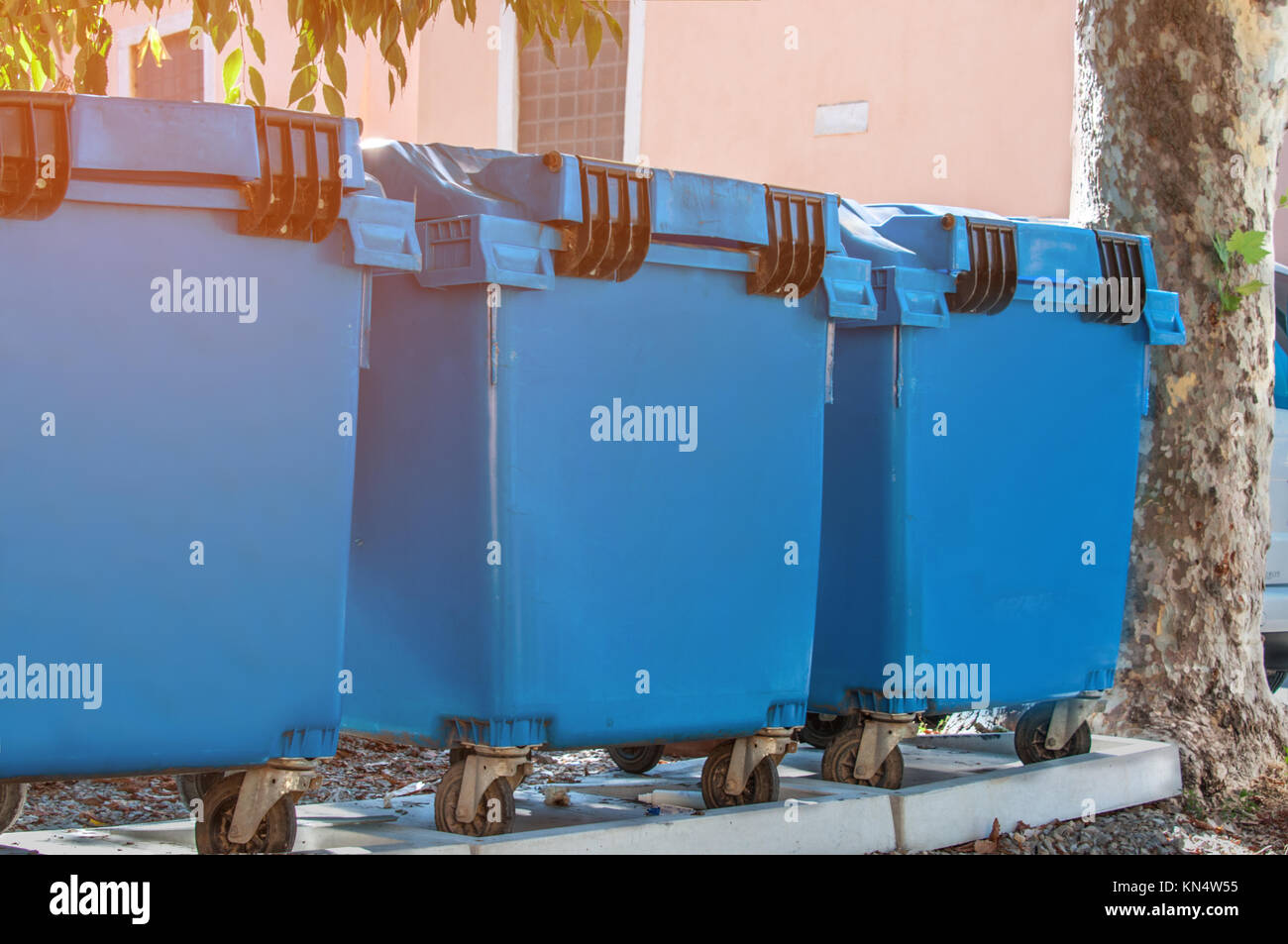 Containers for collecting and sorting different types of waste until ...