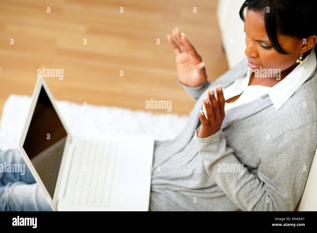 Looking At Computer Screen Confused High Resolution Stock Photography ...