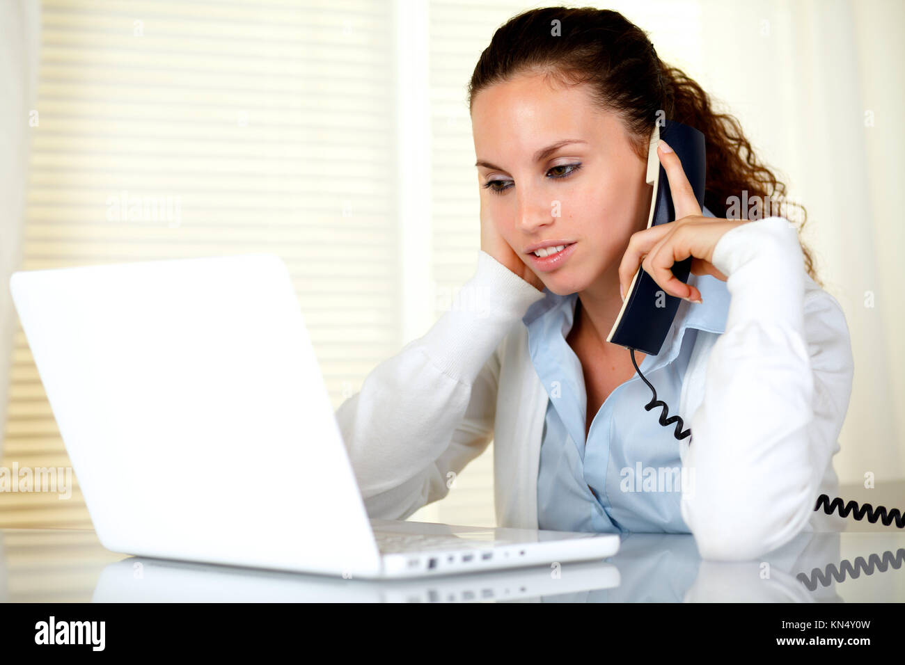 Tired receptionist hi-res stock photography and images - Alamy