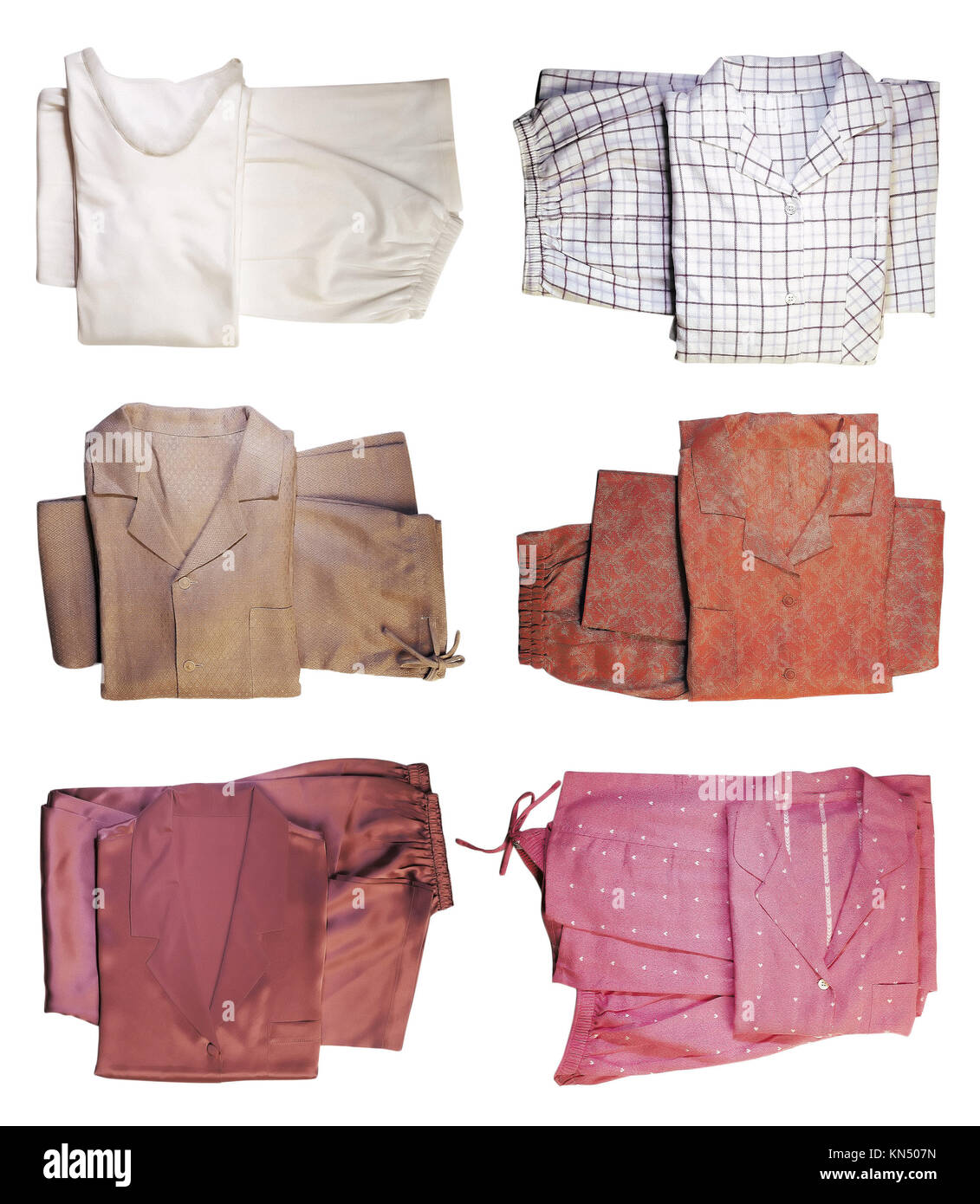 Six pairs of pajamas Stock Photo - Alamy
