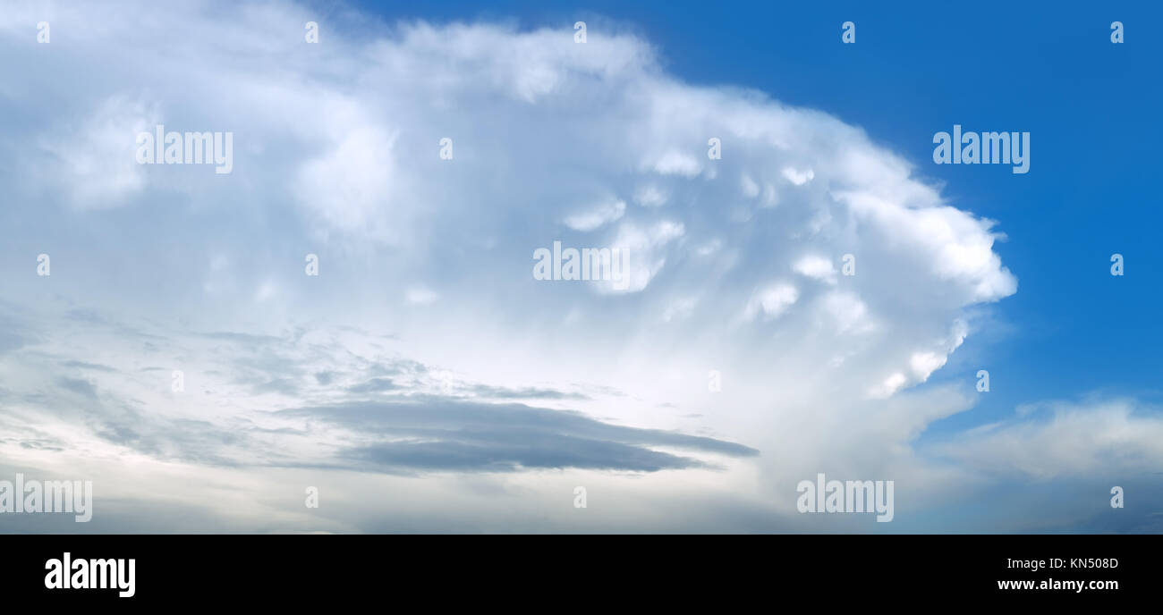 Panoramic View of Dynamic Storm Clouds Stock Photo - Alamy