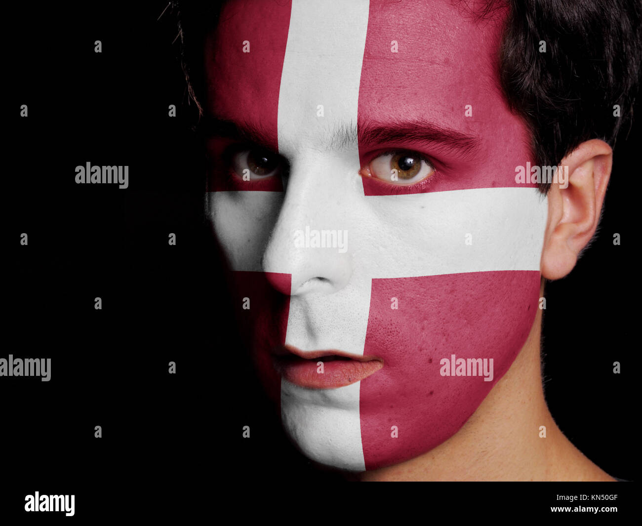 Football denmark flag hi-res stock photography and images - Alamy