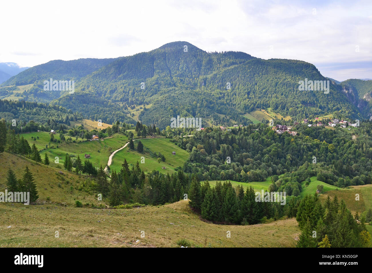 View of the Carpathians in Romania Stock Photo - Alamy