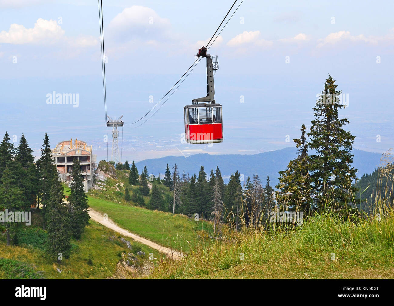 Lift on the Carpathian mountain, Romania Stock Photo - Alamy
