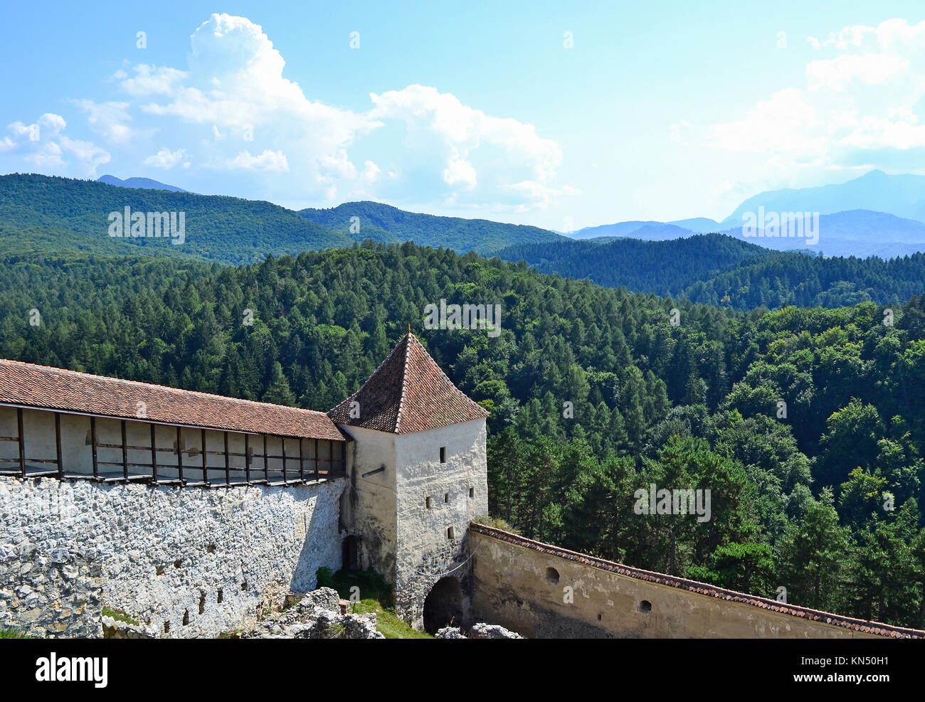 Old stone fort in Romania Stock Photo - Alamy