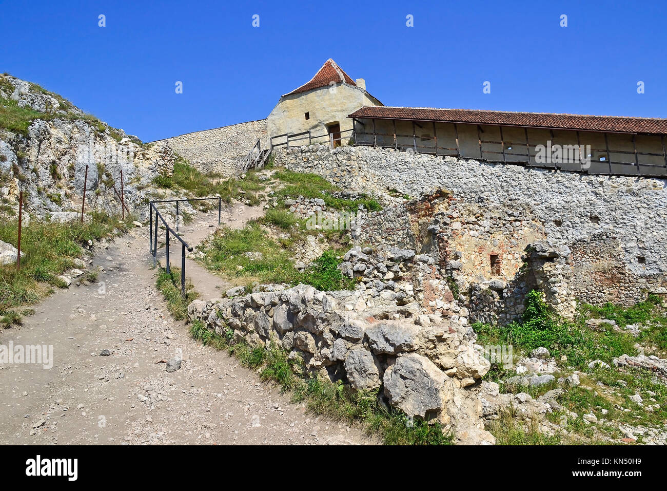 Old stone fort in Romania Stock Photo - Alamy