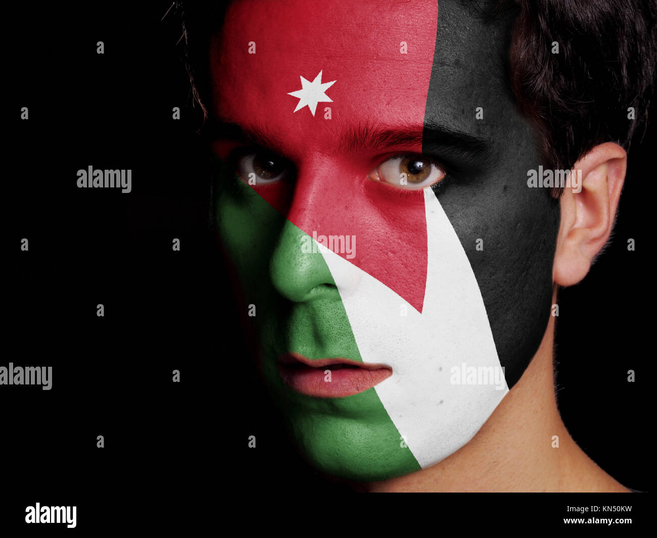 Hashemite kingdom of jordan flag hi-res stock photography and images ...