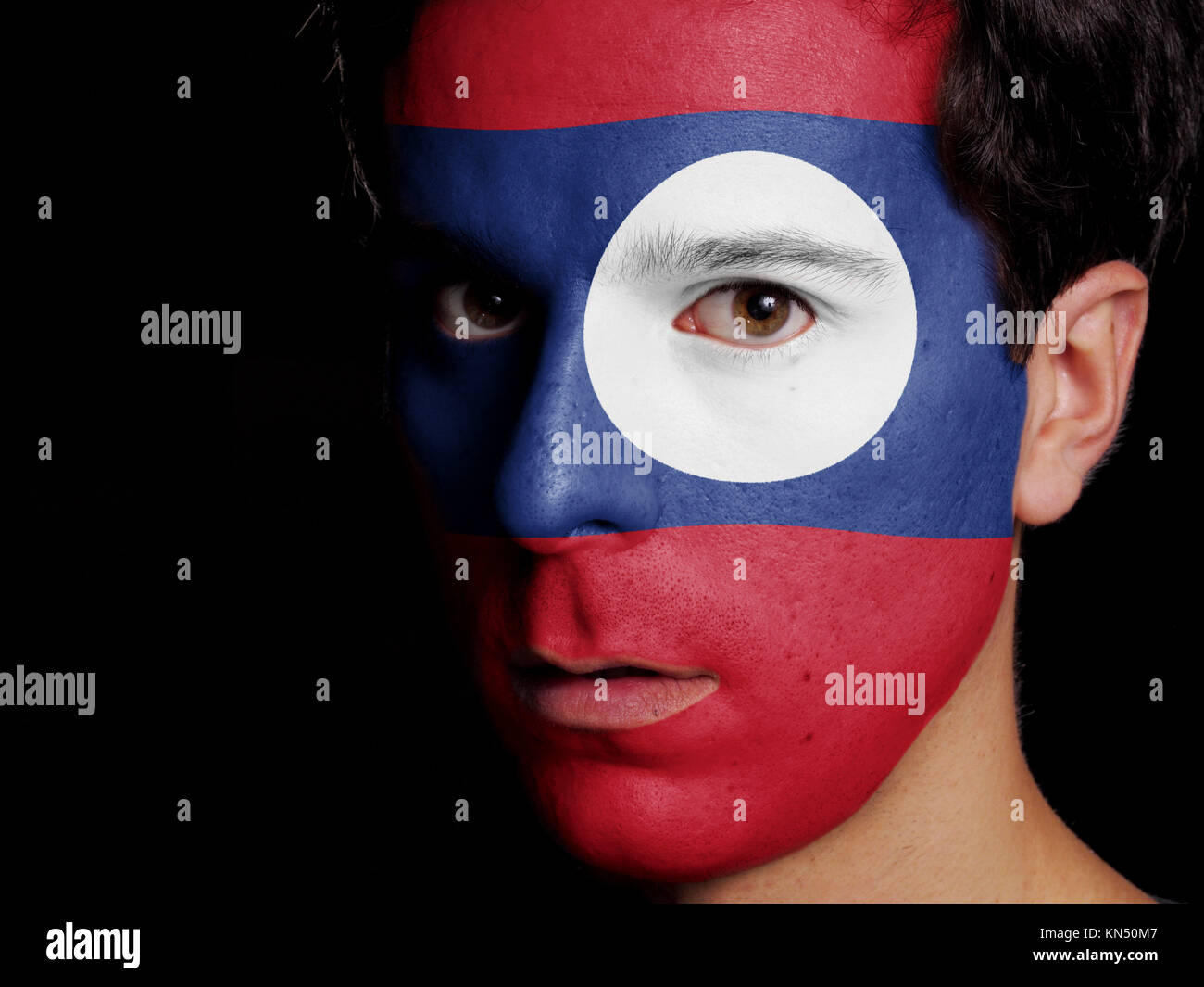 Laos painted flag hi-res stock photography and images - Alamy