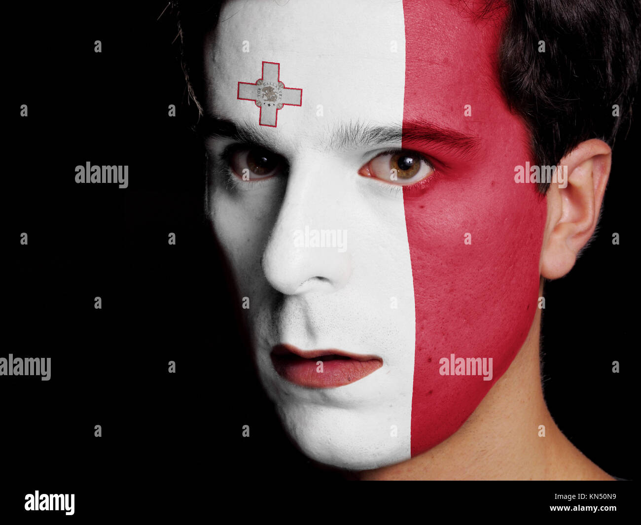 White malta flag hi-res stock photography and images - Alamy