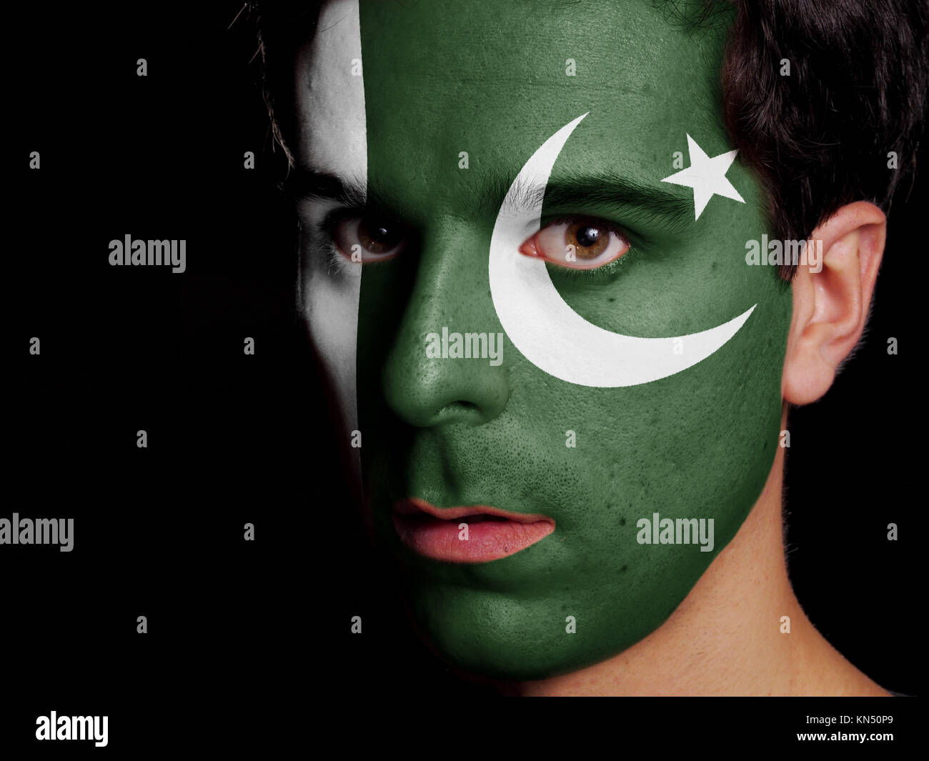 Indian Man Indian Flag Painted High Resolution Stock Photography and ...