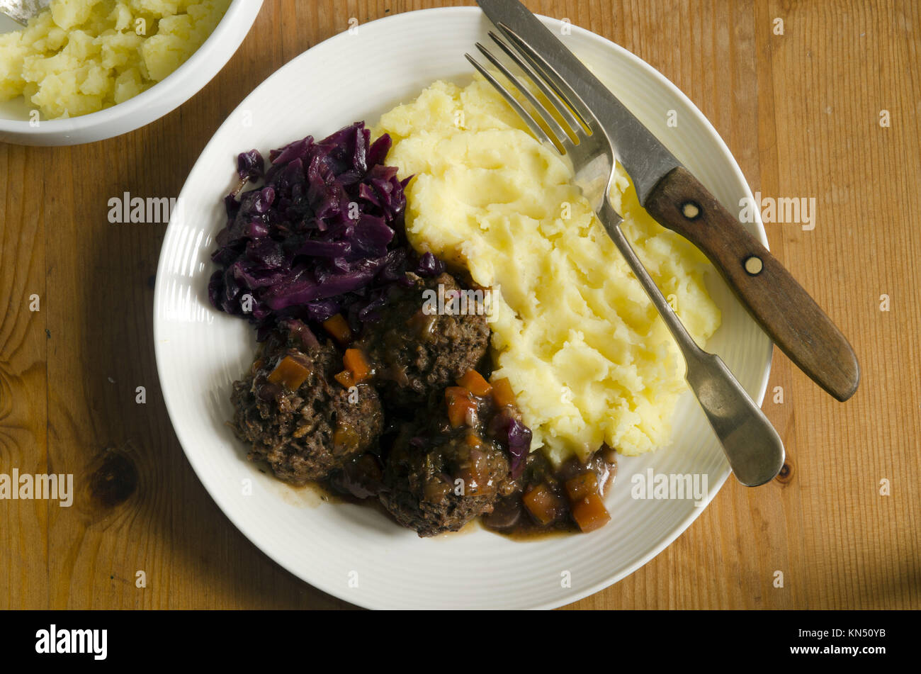Plate cabbage mash potato hi-res stock photography and images - Alamy