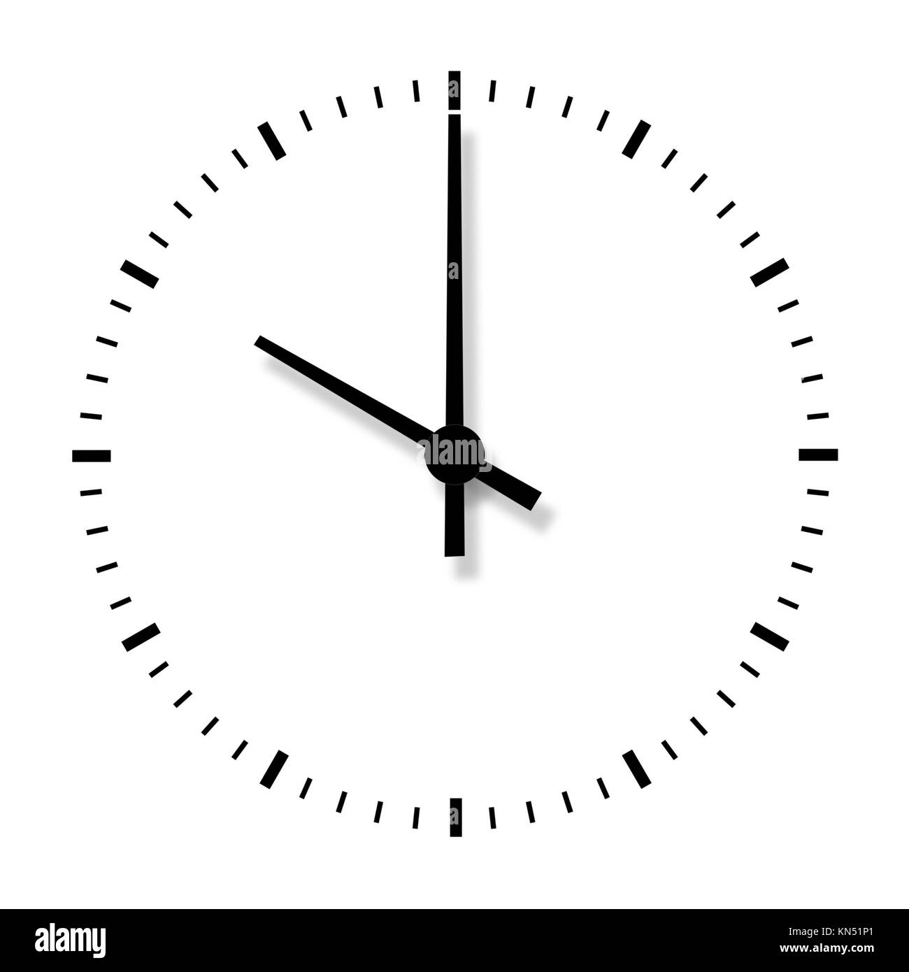 Clock without numbers isolated on white background. Closeup Stock Photo ...