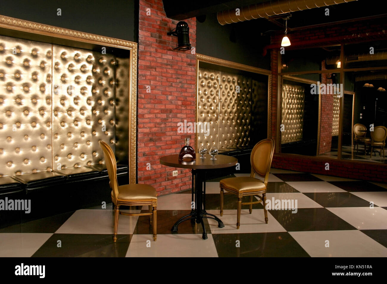Beautiful interior of modern cafe Stock Photo - Alamy