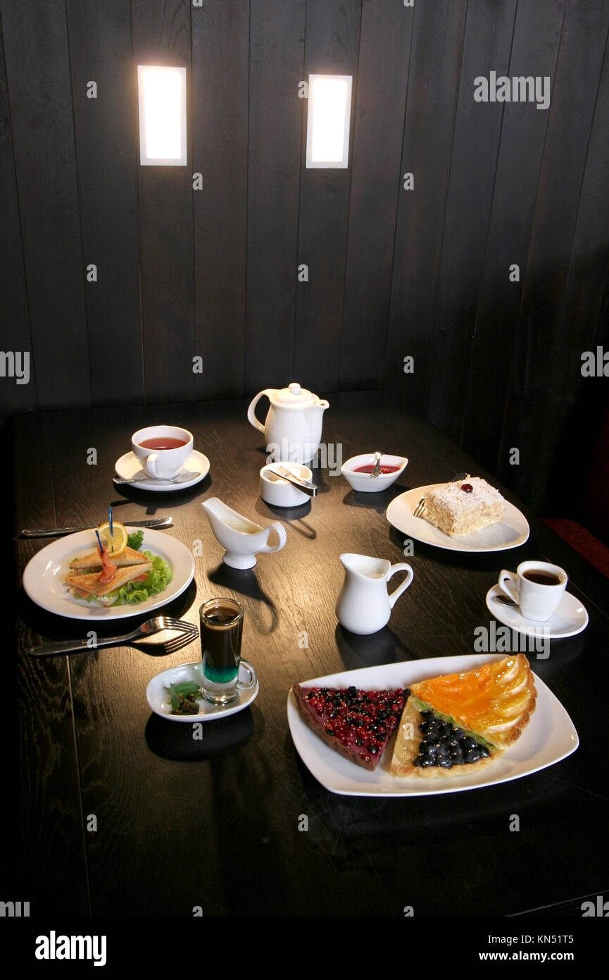 Beautiful interior of modern cafe Stock Photo - Alamy
